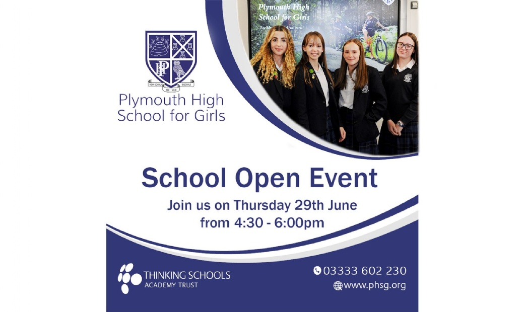 Plymouth High School for Girls - PHSG Open Event - Thursday 29th June 2023