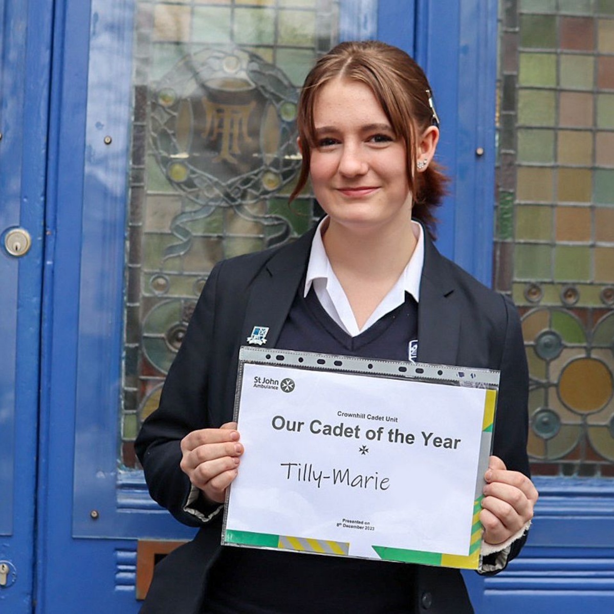 Plymouth High School for Girls - Tilly-Marie is awarded Crownhill St ...